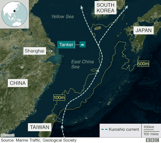 Biggest ever Oil spill feared in East China Sea as Tanker Sanchi ...