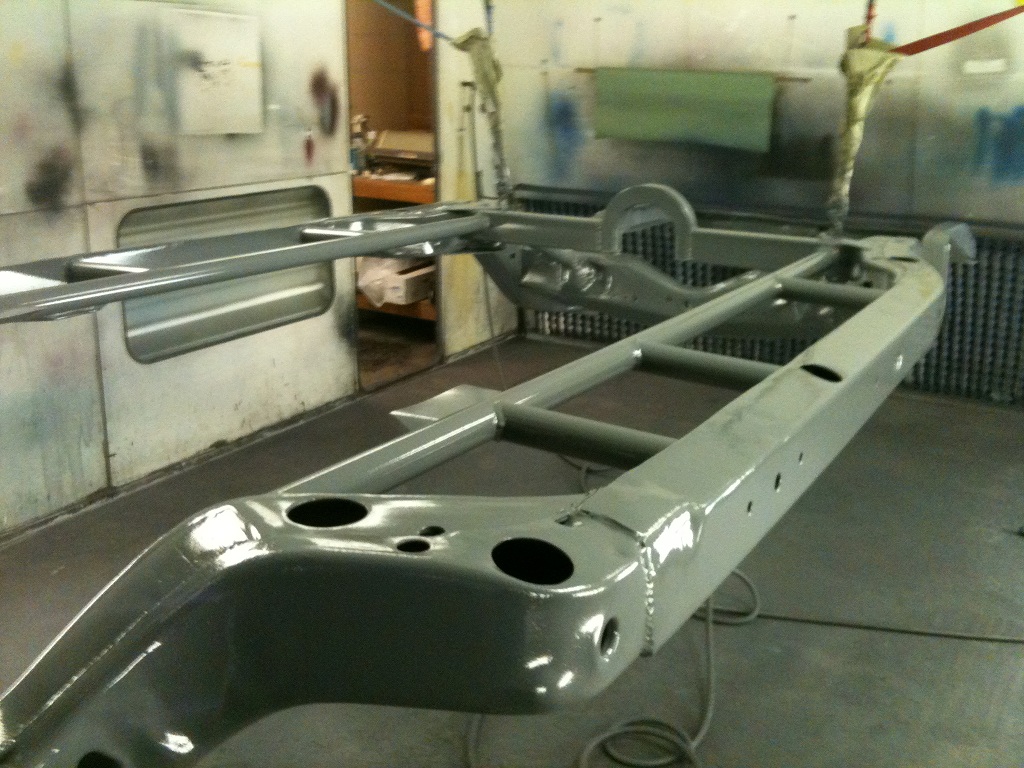 The making of Steve's 1966 Chevelle SS: Frame blasted and painted...