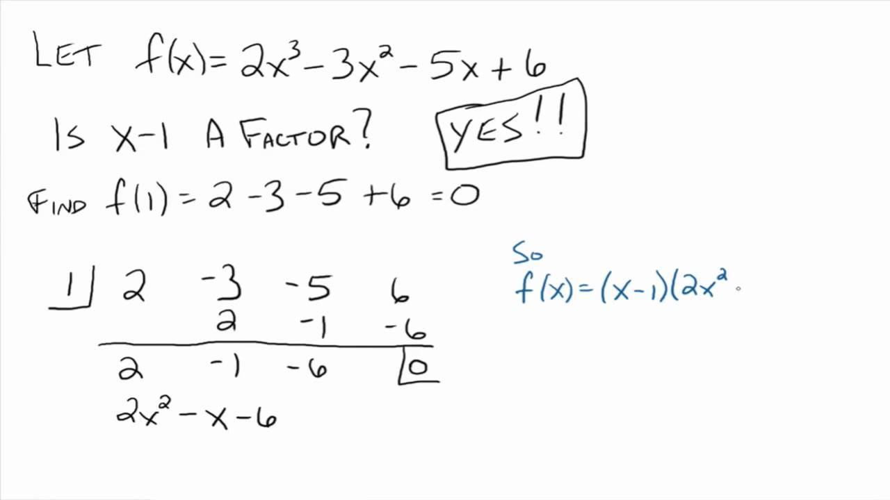 Factor theorem