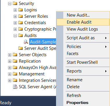 Create Audit Log For SQL Server