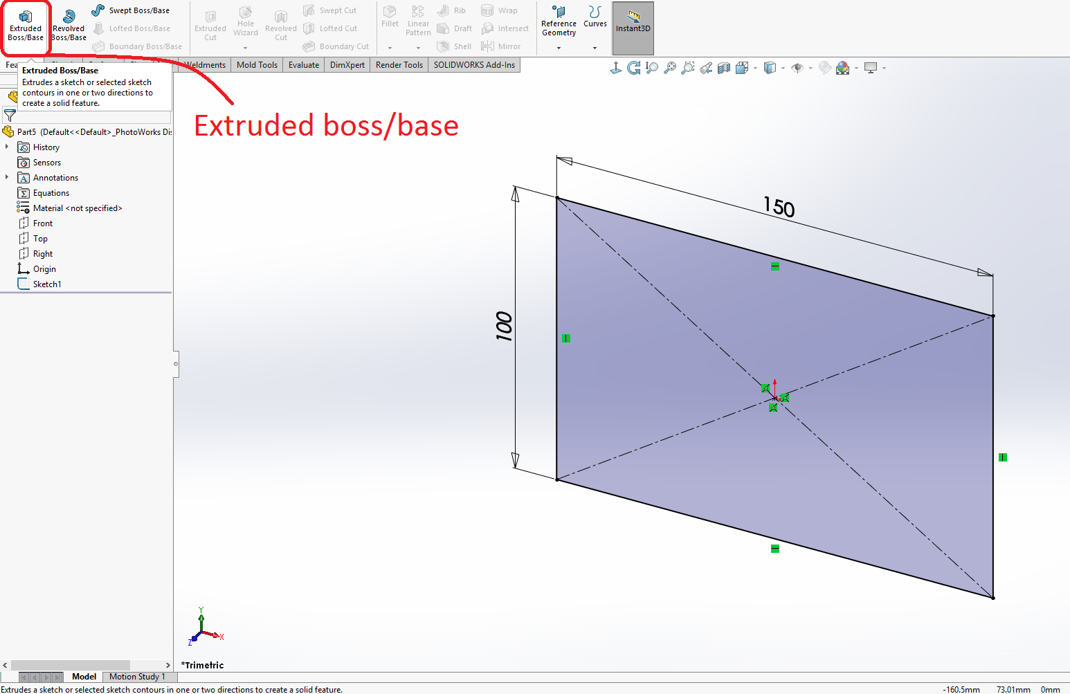 Design Tech Academy: Extruded Boss / Base in Solid Works