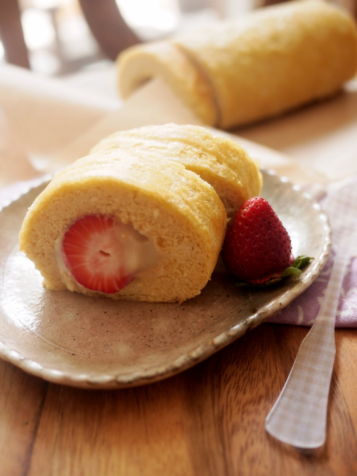 No Pasta for Penguins: Almond Chiffon Roll Cake w/ Sweet Potato Cream ...