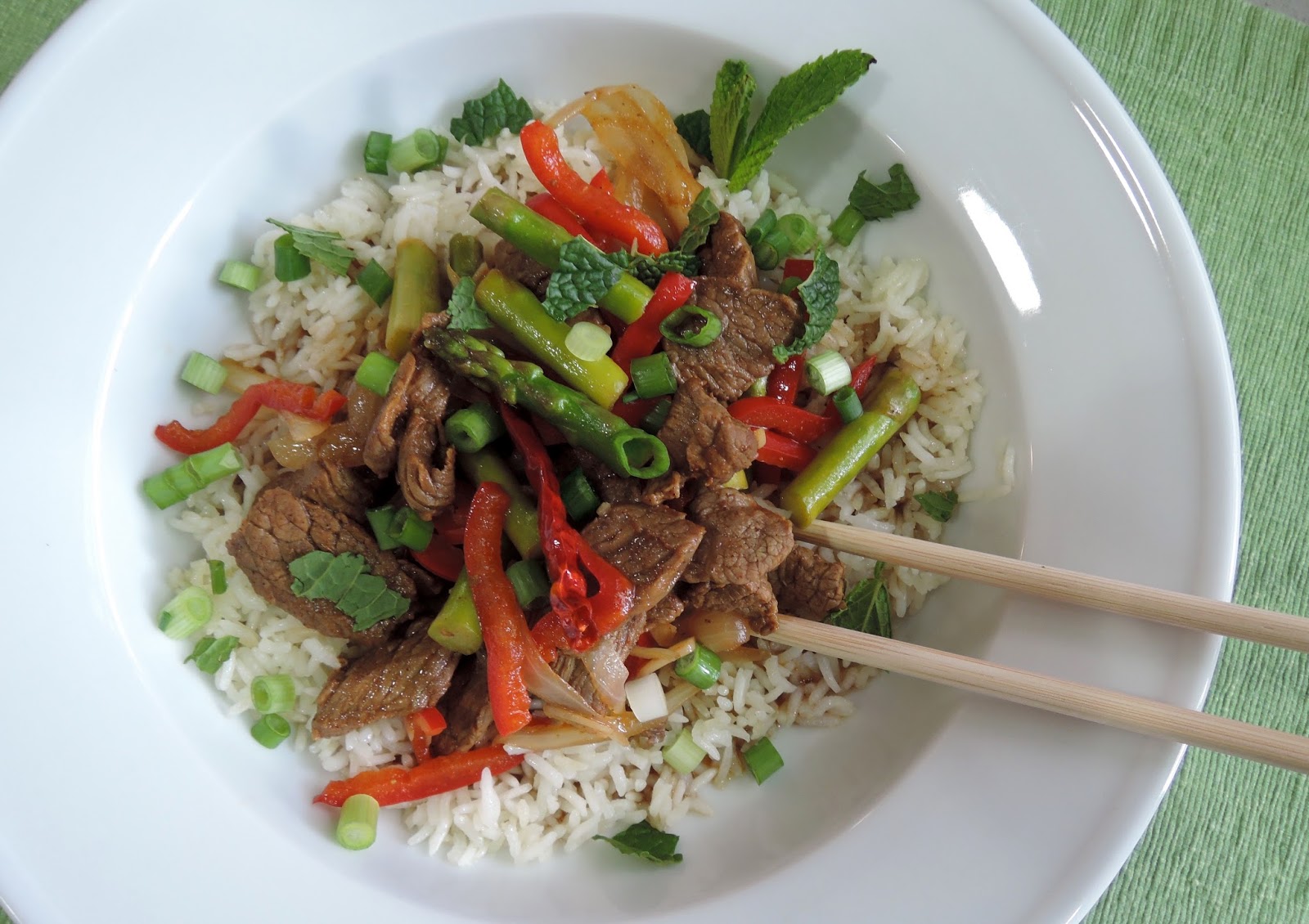 The Briny Lemon: Spiced Lamb Stir-Fry over Rice