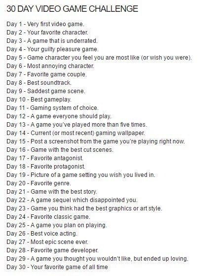 Day 4: The 30-Day Video Game Challenge ~ Faber Family