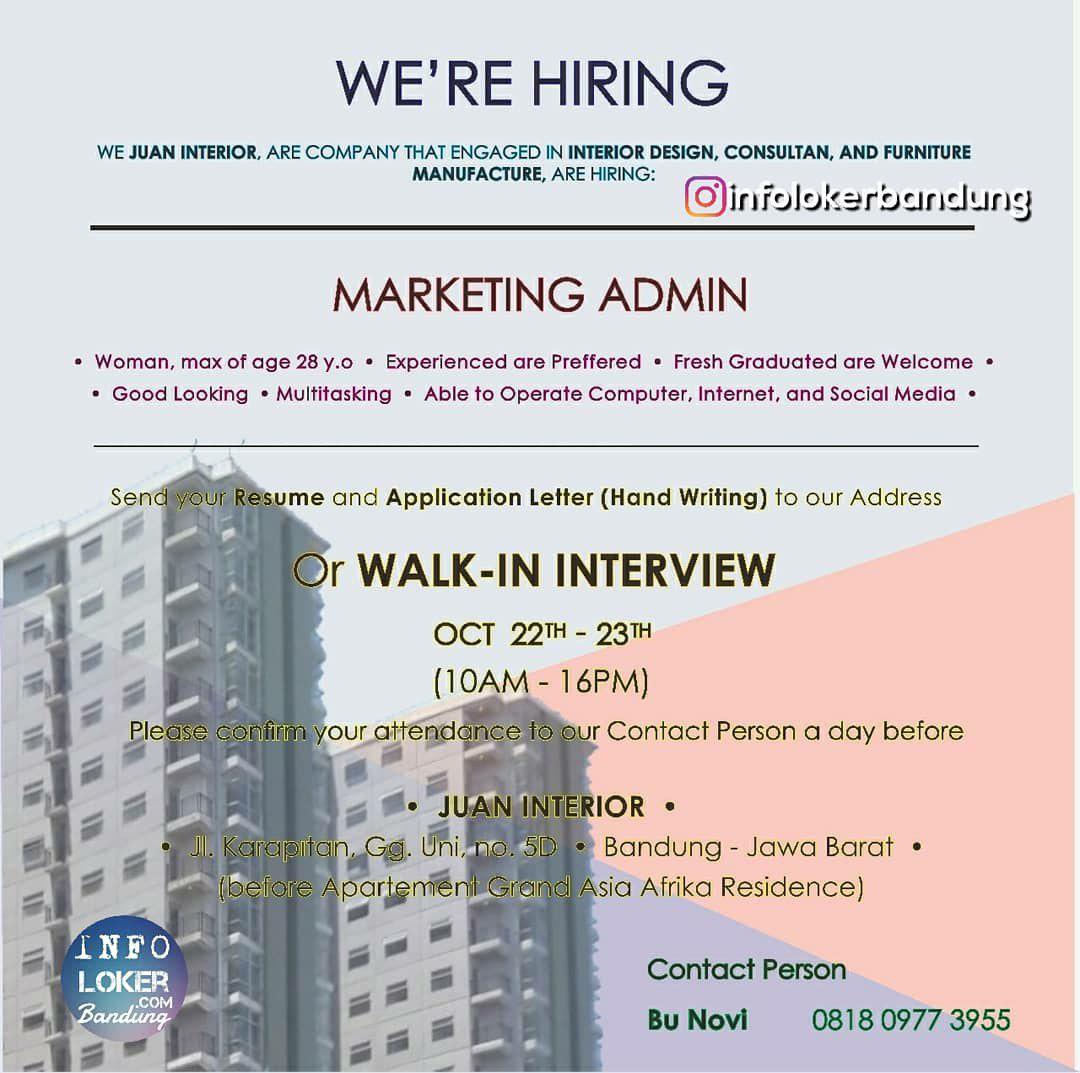 Lowongan Kerja Juan Interior ( Walk In Interview ) Bandung Oktober 2018 ...