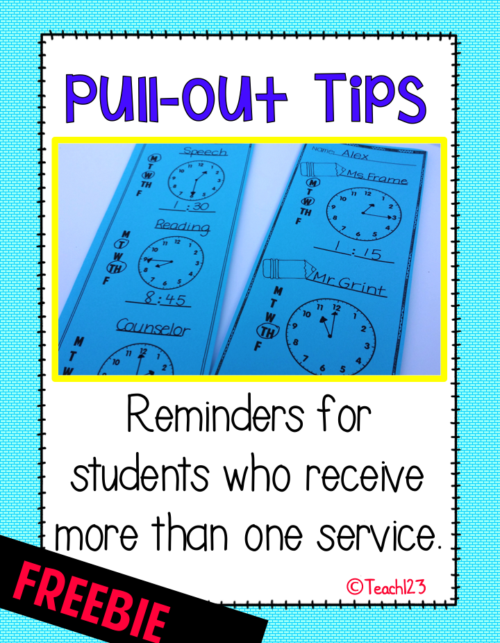 Classroom Pull-outs: Tips and a FREEBIE - Tuesday Teacher Tip | Teach123