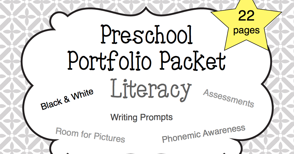 Early Childhood Scribbles: Preschool Literacy Portfolio Packet