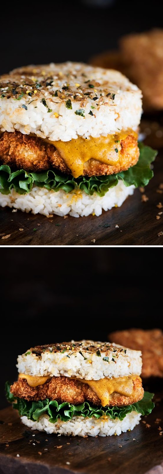 Chicken Kátsu Rice Burger | Aimer La Cuisine