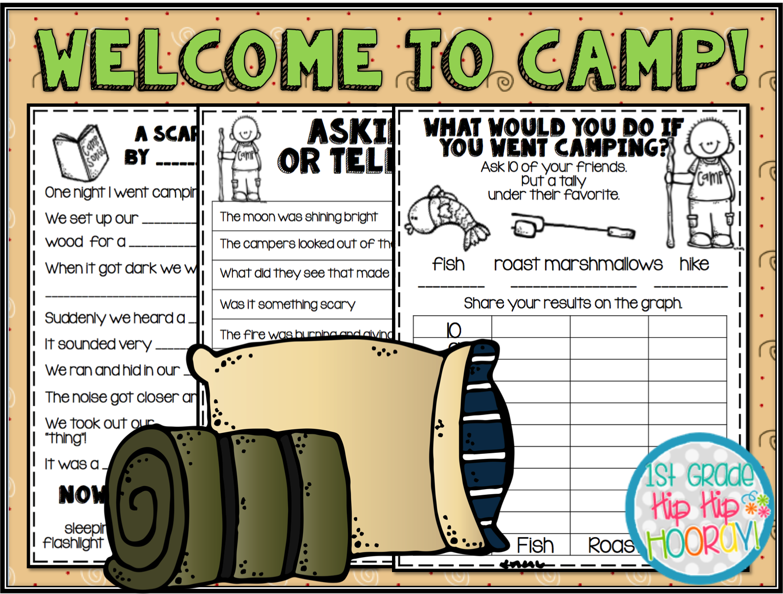 1st Grade Hip Hip Hooray!: A Camping Day ... Perfect for End of the ...