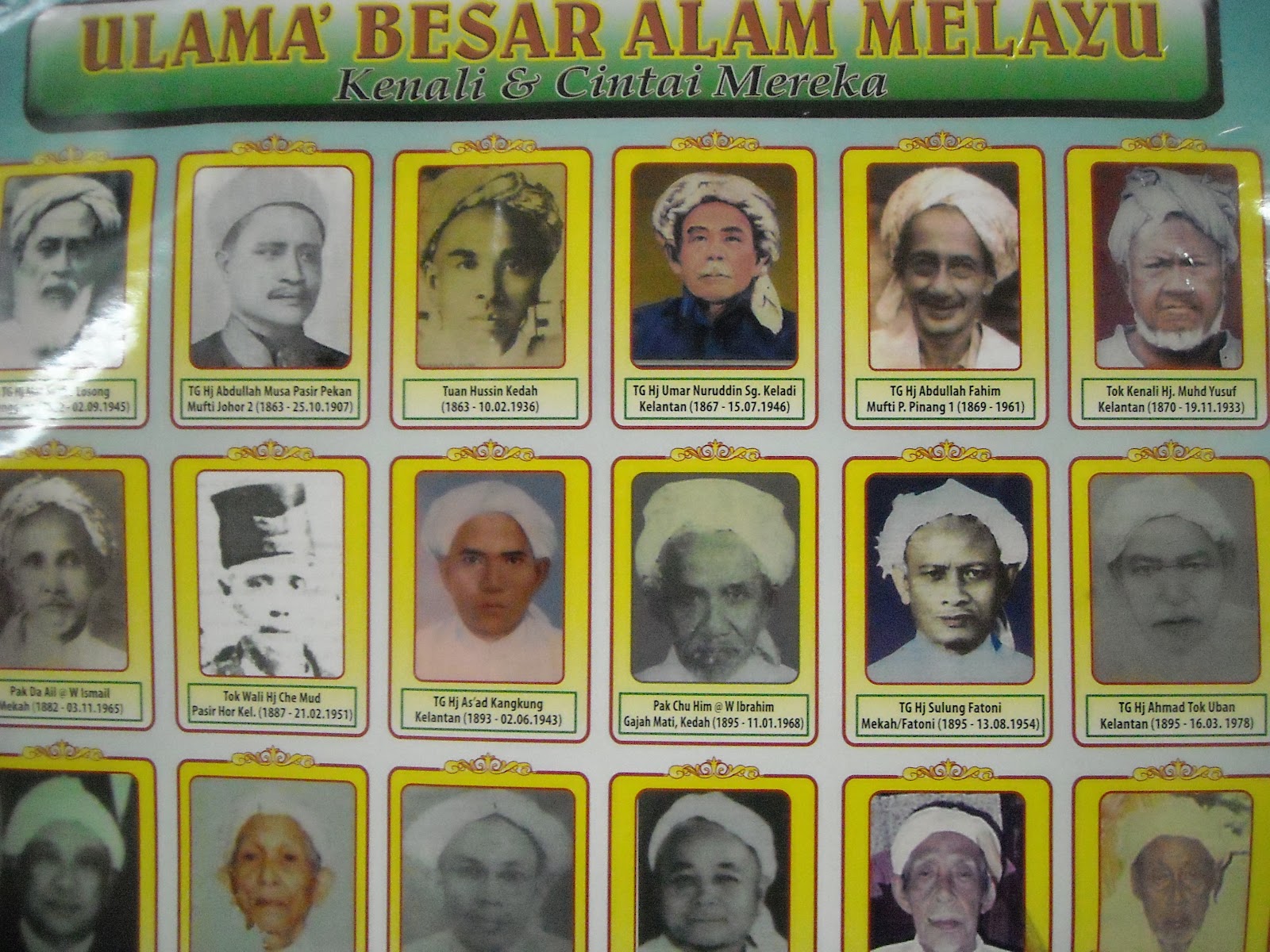 Generasi Remaja Cemerlang: Poster Ulama' Besar Alam Melayu