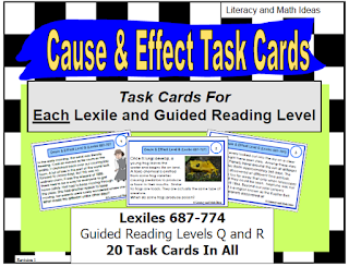 Literacy & Math Ideas: Task Cards for Early Finishers