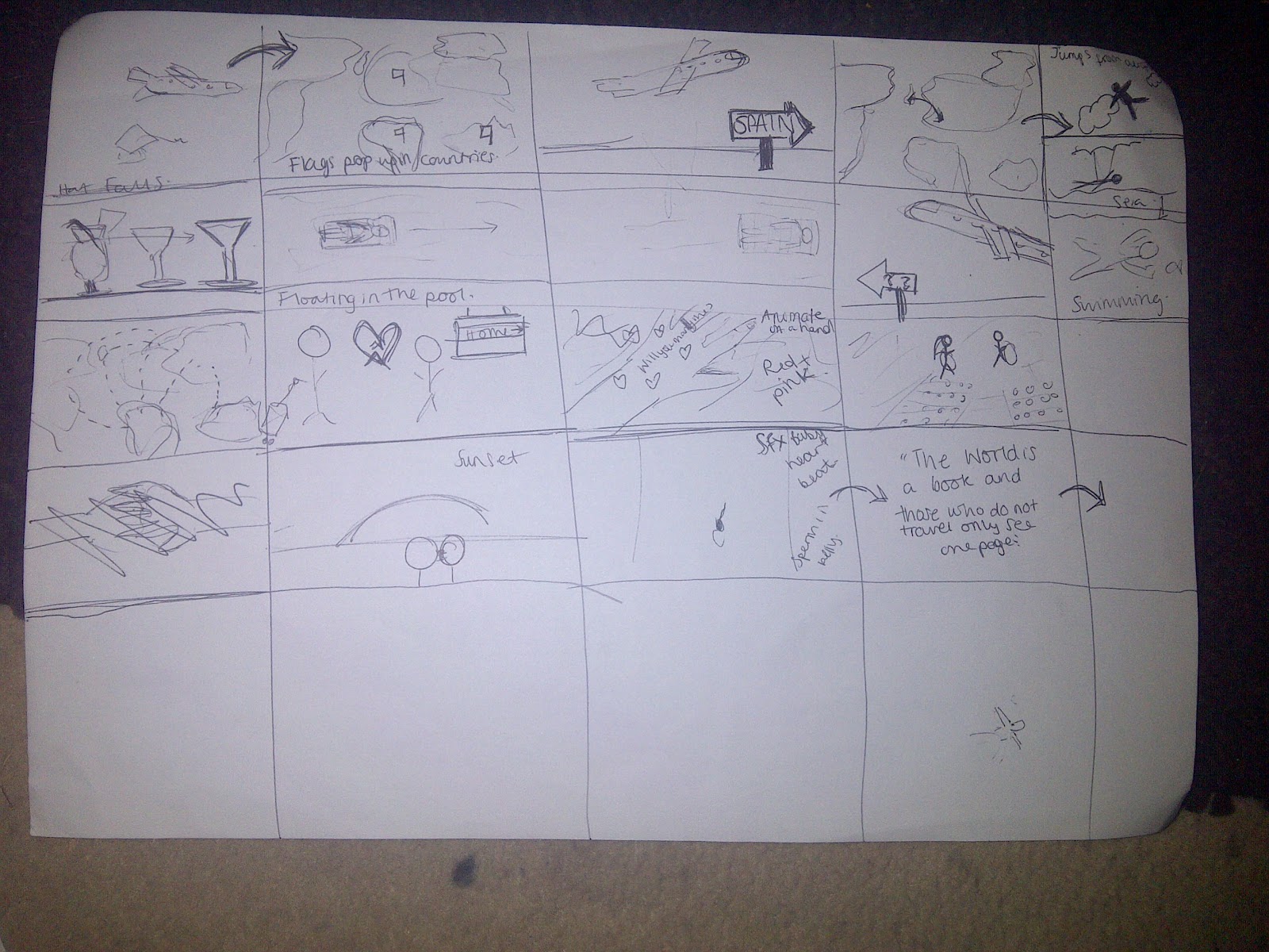 Samantha Long Final Major Project: First Draft Storyboard