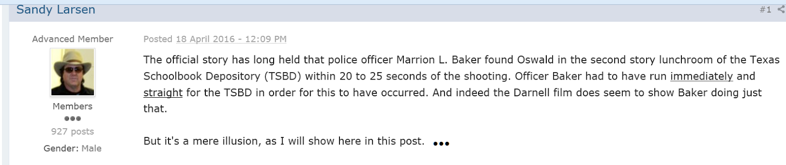Officer Marrion Baker's mad dash for the.... Dal-Tex building? - Page 3 ...