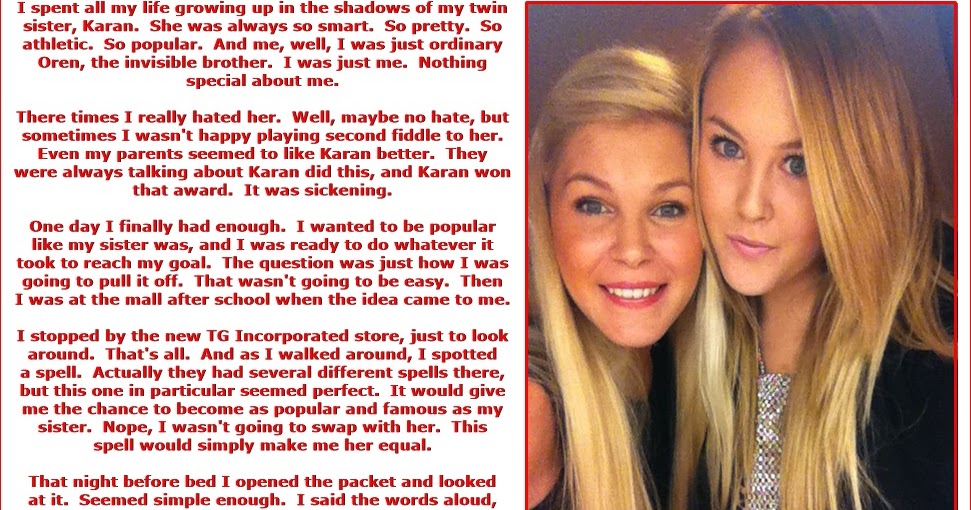 Exotic Tg Captions Twin Sister