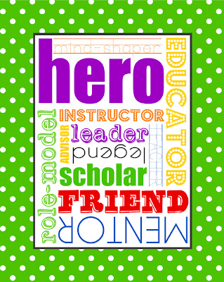 Friday's Freebie: Teacher Subway Art Printable in Six Color Choices | i ...