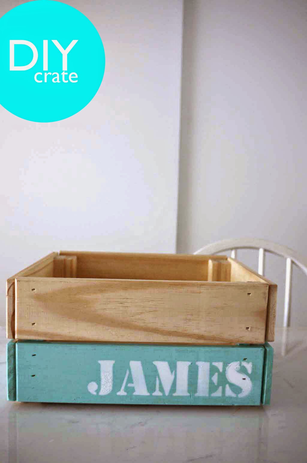 butterpaperstudio: DIY - 2 tone box crate (just painting fun!)