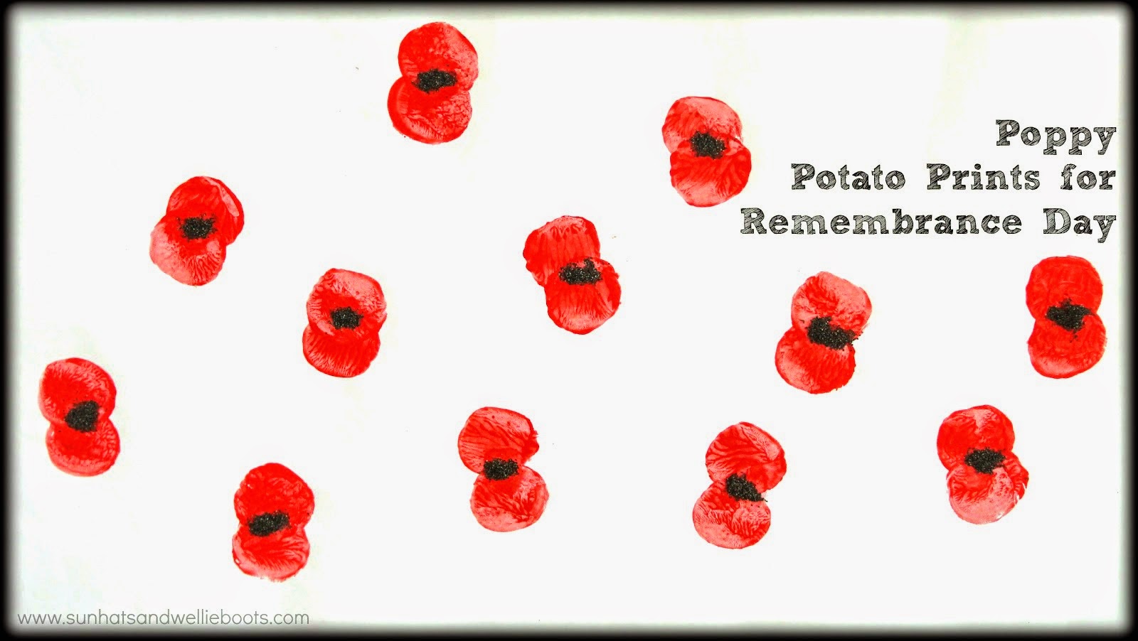 Sun Hats & Wellie Boots: Remembrance Day - Potato Poppy Prints to Paint ...