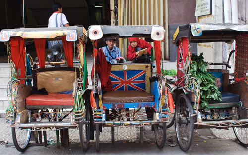 becak di bandung