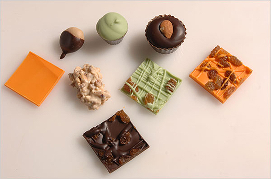 Chocolates: Different shape chocolates