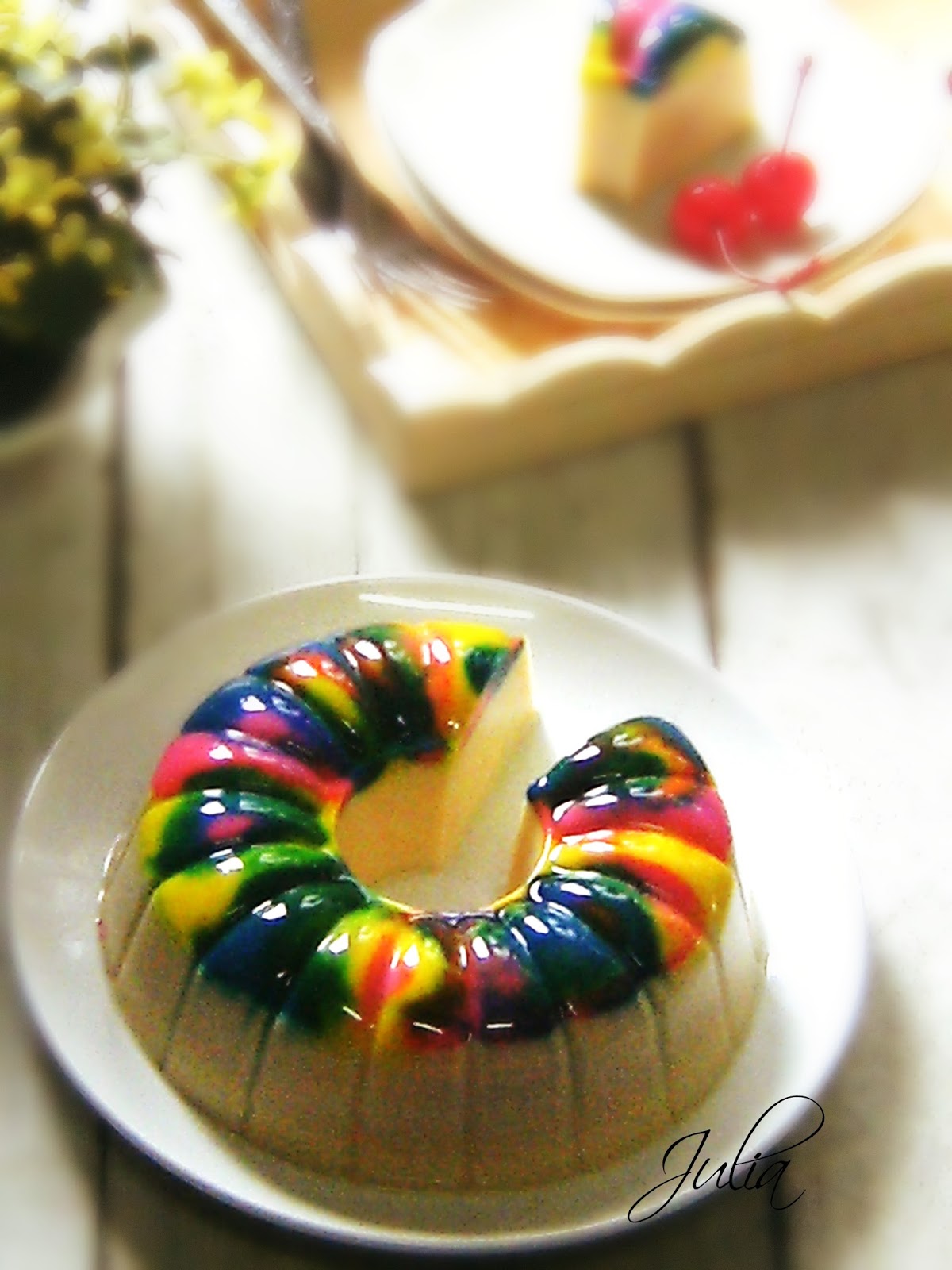 Julia Homemade: Puding Roti Pelangi