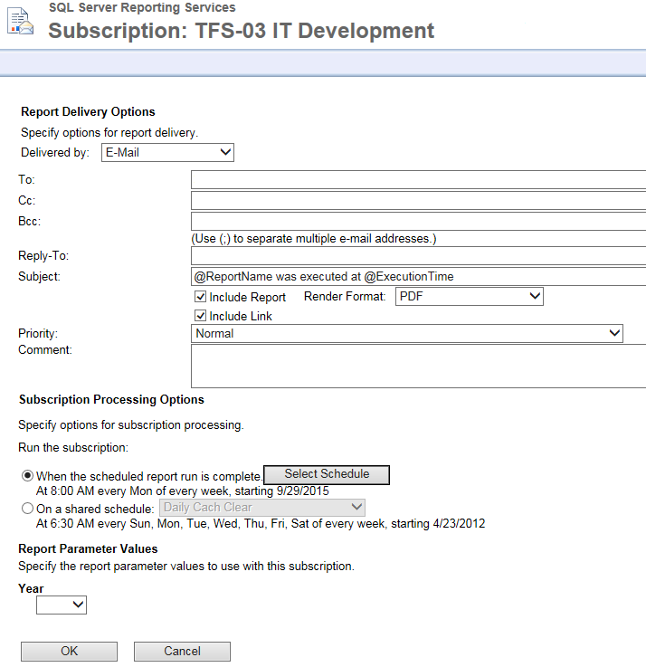 BI Learning Hub: SSRS Subscriptions