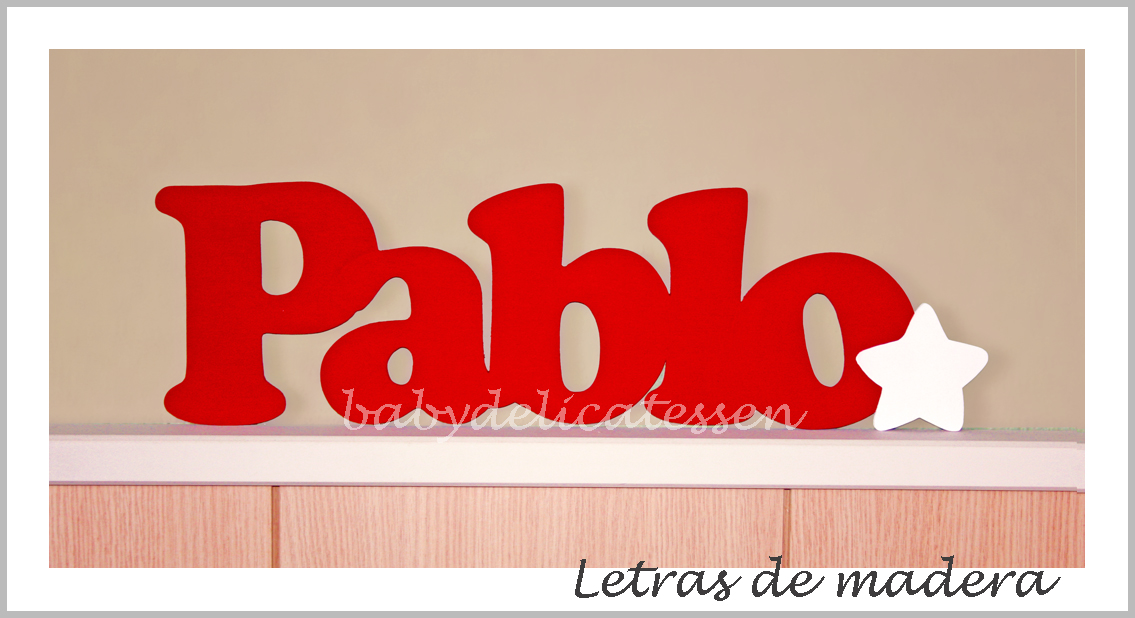 BABY DELICATESSEN LETRAS DE MADERA: ADRIANA Y PABLO