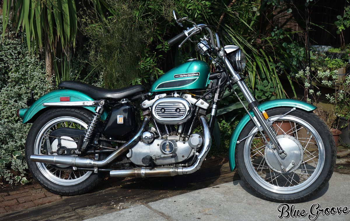 BLUE GROOVE SHOP BLOG: - SOLD - 72`XLH Sportster Sparkling Turquoise