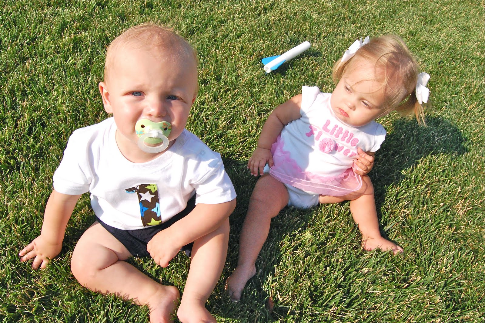 The Harnisch Family: Baby Lyla (1 day old) and Grant (1 year old)