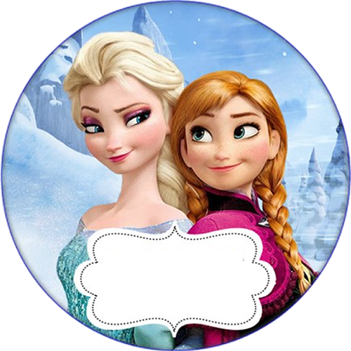 Adesivos Redondo: Adesivos Redondo da Frozen