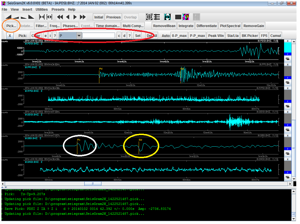 Lab 404 GEOPHYSICS: how to pick seismogram