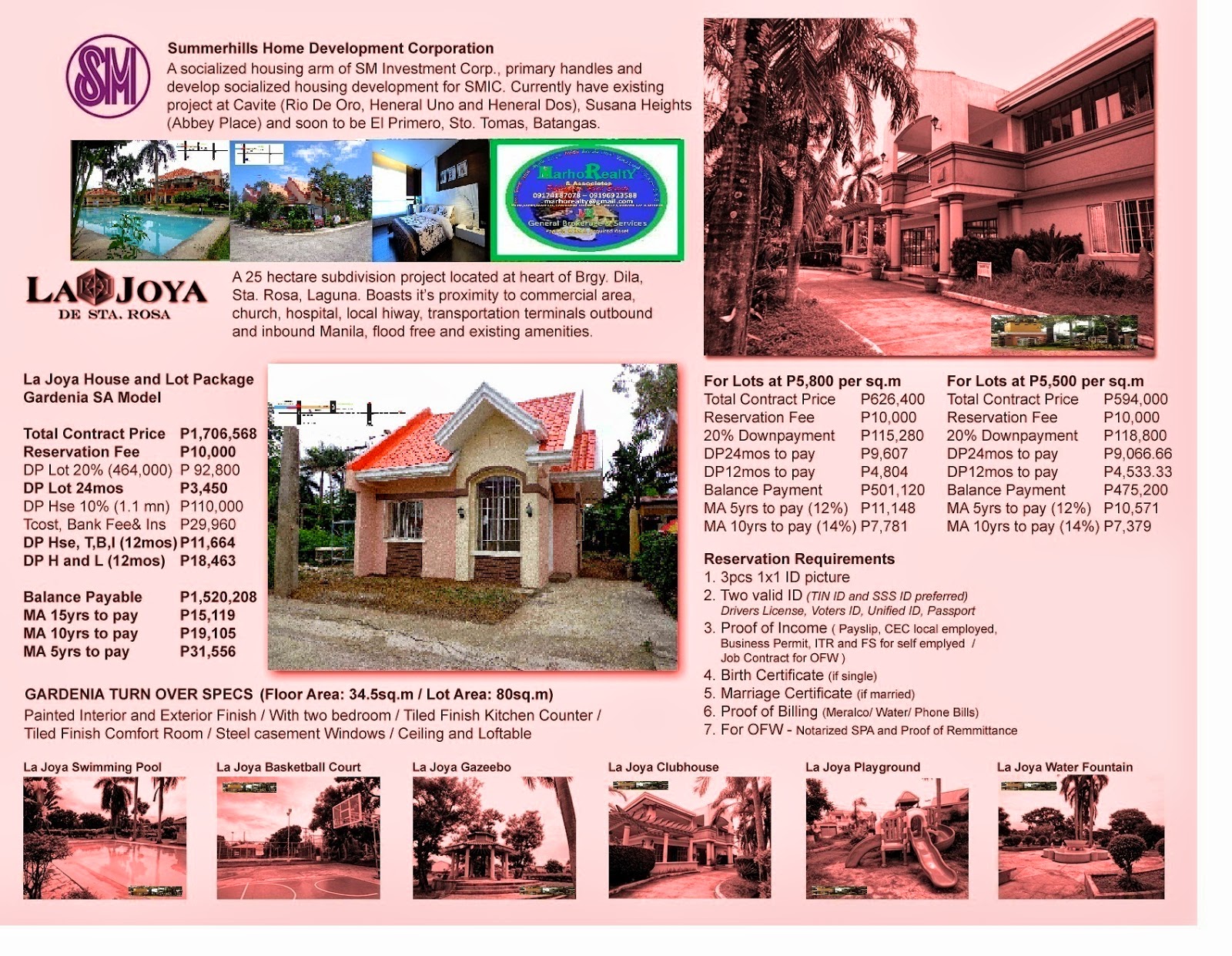 Summerhills Home Development Corporation, Project of SM Land: LA JOYA ...