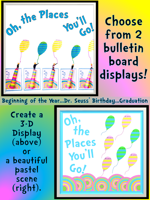 Oh, the Places You'll Go! Bulletin Board Bundle - Kindergarten Korner ...