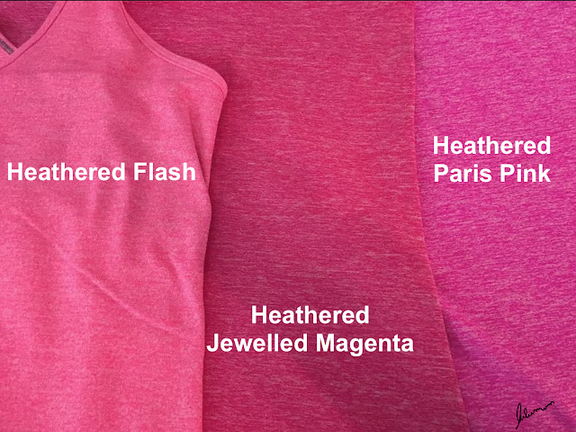Color Comparison: Heathered Jewelled Magenta To Heathered Paris Pink ...