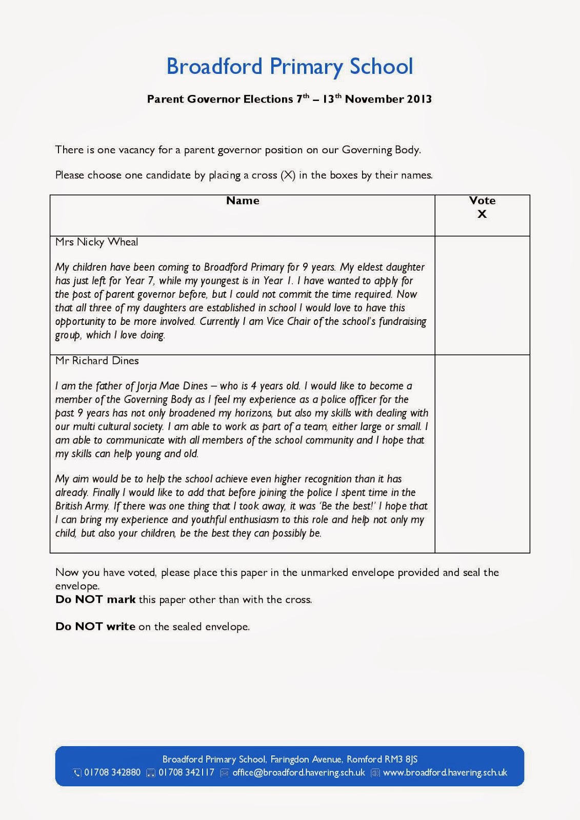 Broadford Primary Parent Governor Election Form broadford-primary-parent-governor-election-form