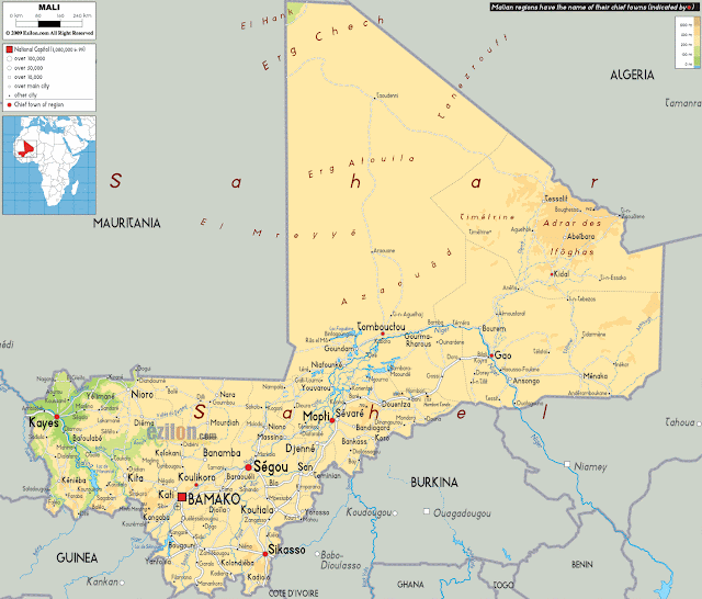 MALÍ - MAPAS GEOGRÁFICOS DE MALÍ - Mundo Hispánico™