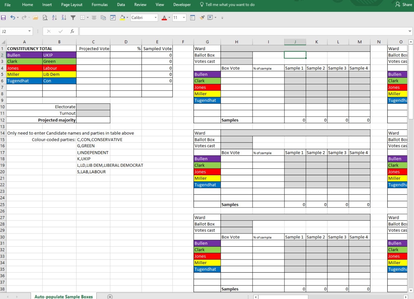 DIARY OF A CONSERVATIVE PARTY AGENT: Ballot Box Sampling Spreadsheet