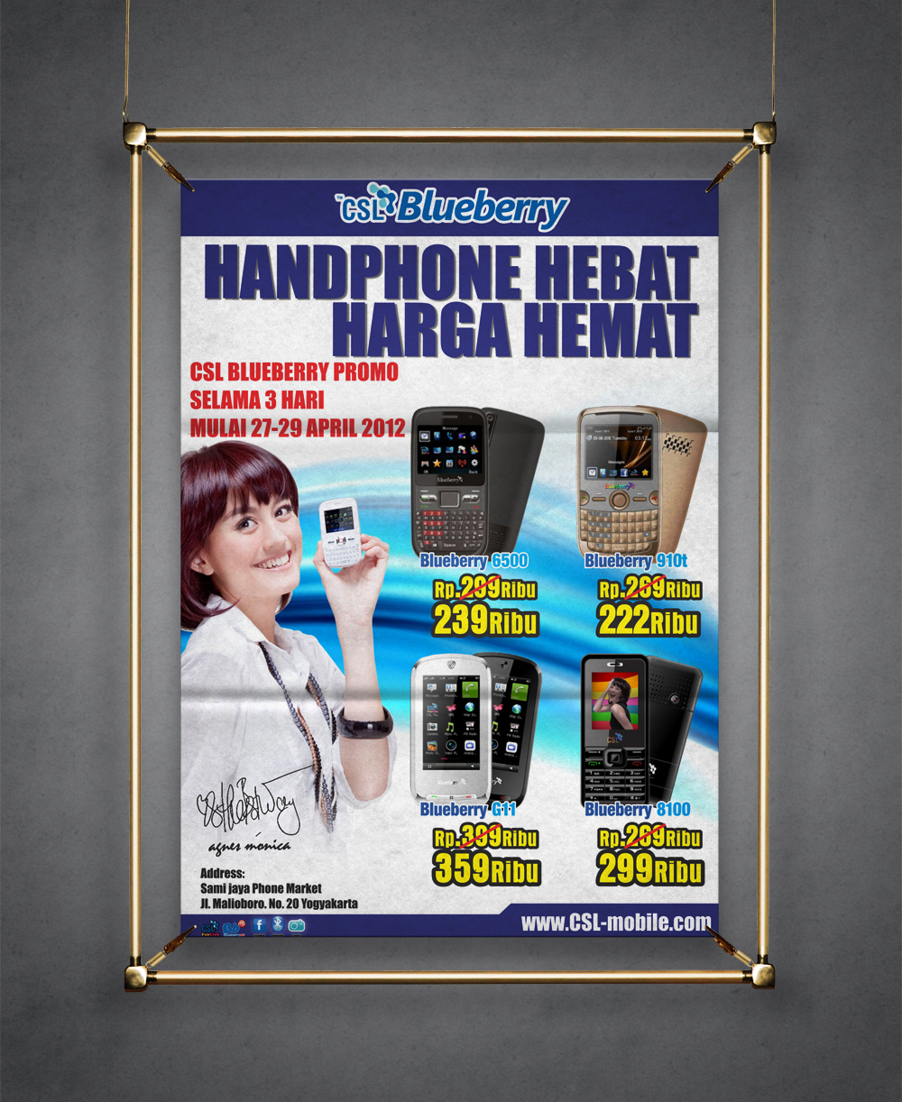 Design Promo Pameran CSL Blueberry - Yogyakarta 2 - Lock In Design