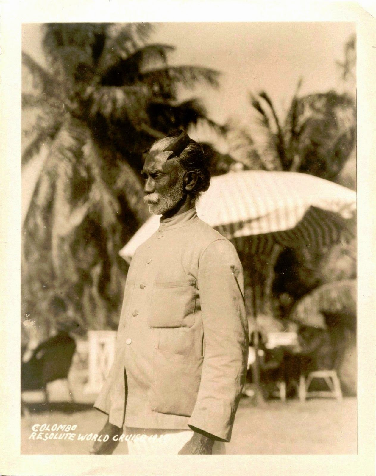 Portrait of a Man on Street of Colombo - Ceylon (Sri Lanka) 1929 - Old ...