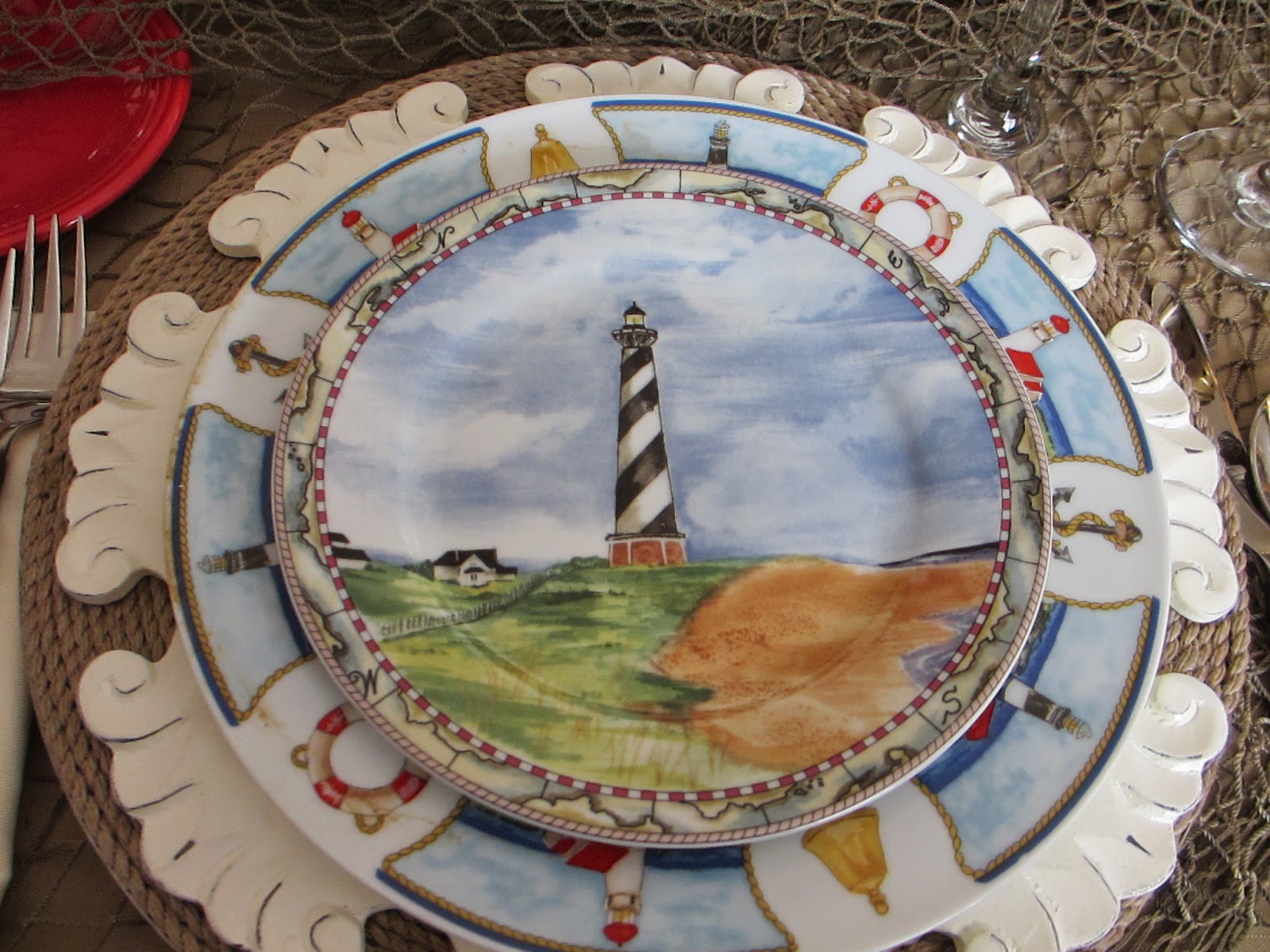 The Welcomed Guest: Lighthouse Luncheon Tablescape