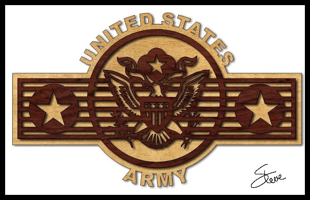 Scrollsaw Workshop: United States Army Plaque Scroll Saw Pattern.