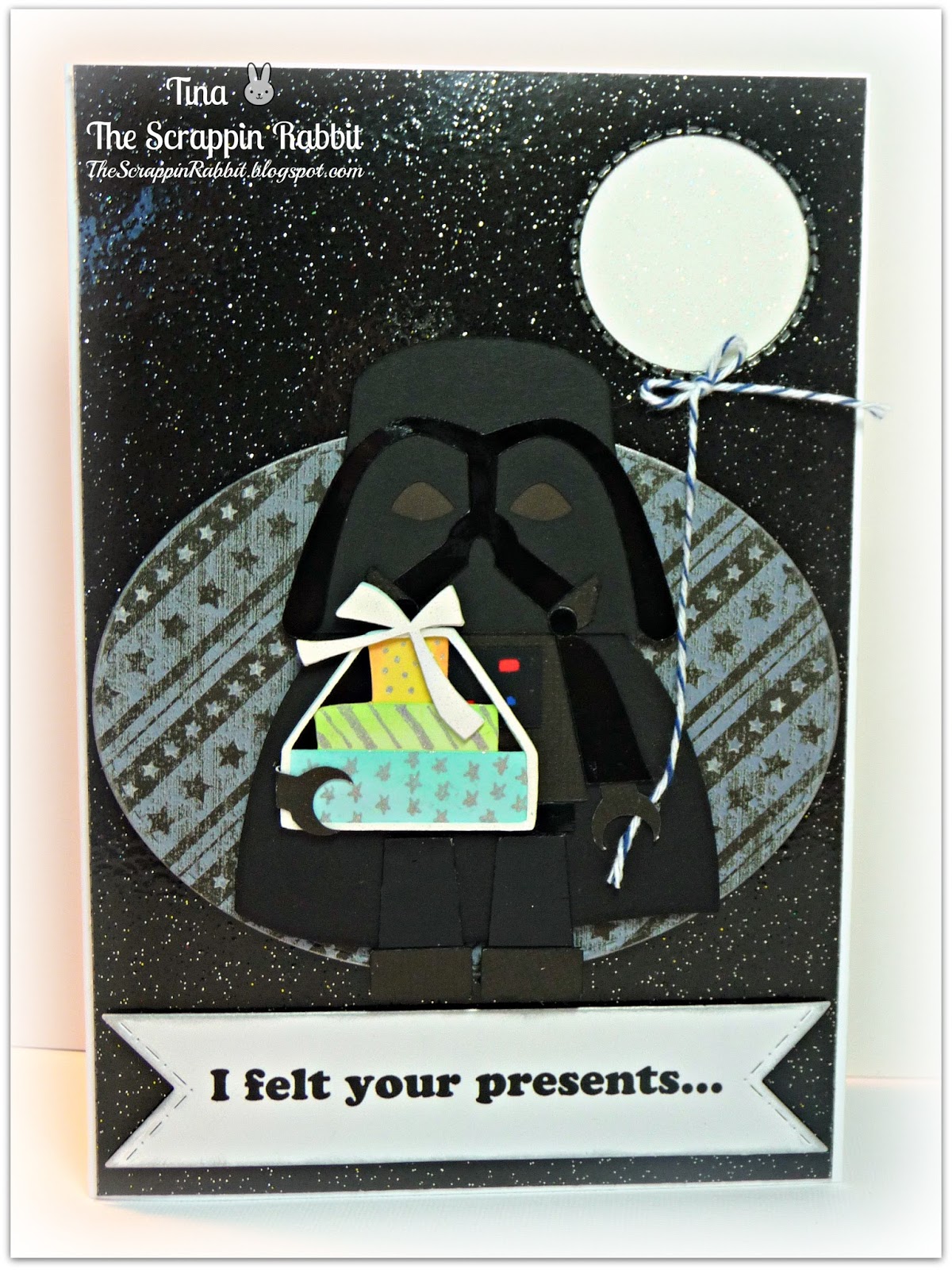 The Scrappin Rabbit: Darth Vader Lego Mini Figure Birthday Card