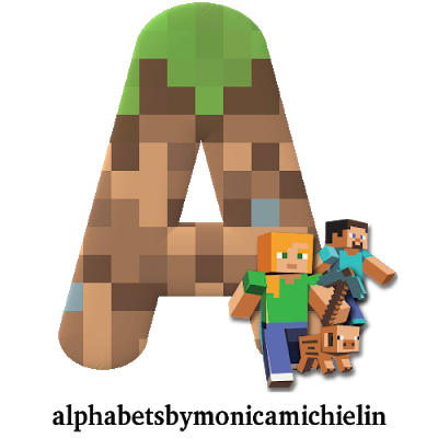 Abecedario con Personajes de Minecraft. Minecraft Characters Alphabet ...