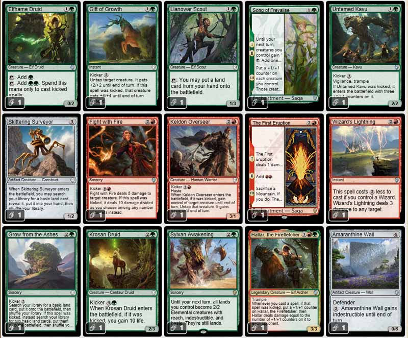 Magic the Gathering Adventures: Dominaria Brawl Deck: Red Green