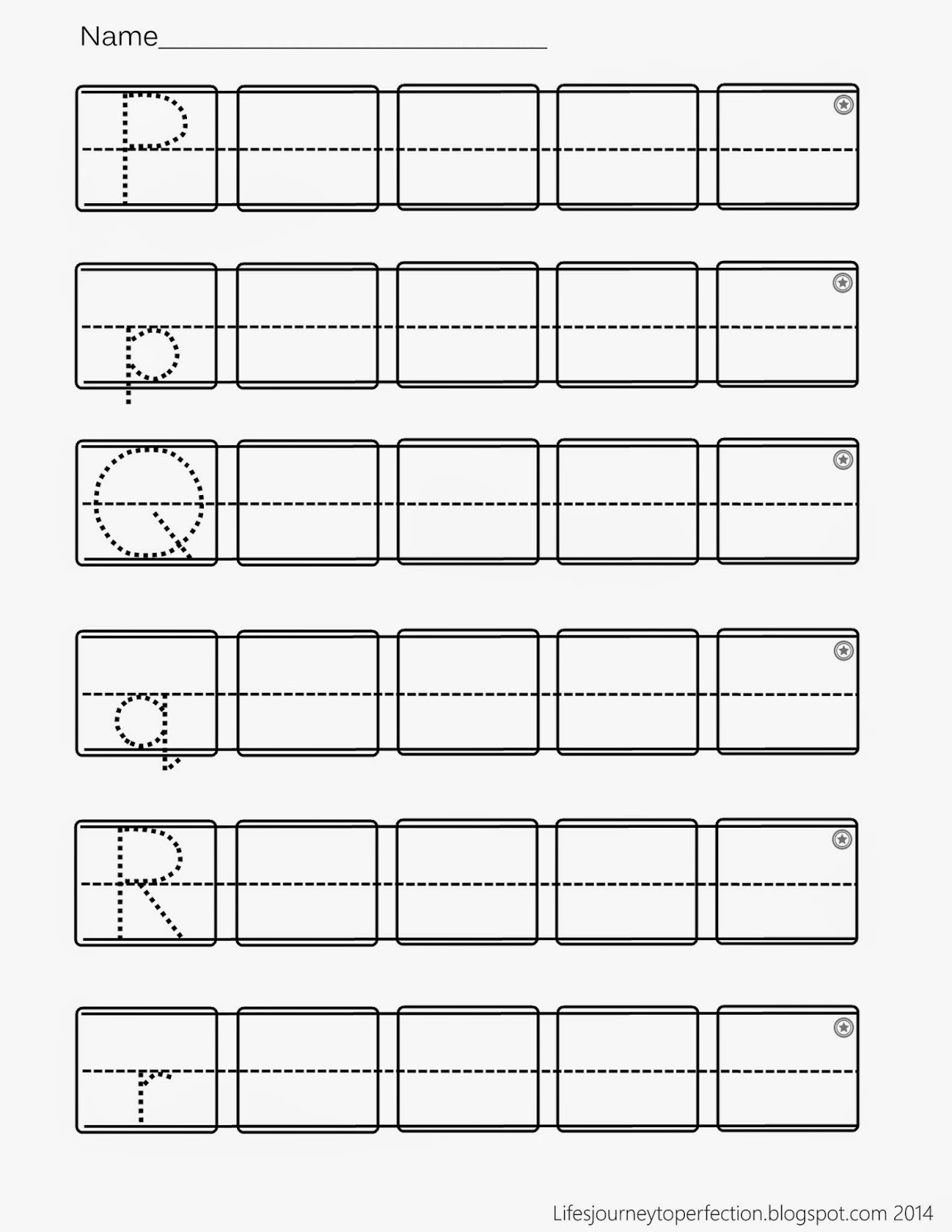 Life's Journey To Perfection: Preschool Practice ABC Writing Worksheet ...