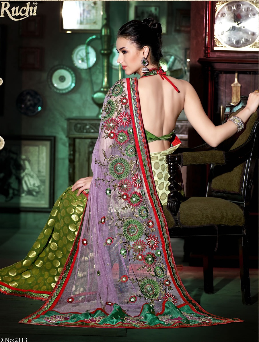 Ruchi Designer Sarees | Colorful Party Wear Spring Saree Collection 2013
