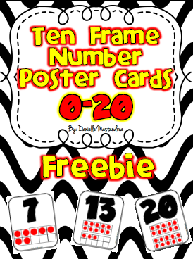 Krazee 4 Kindergarten: {FREEBIE}- Ten Frame Number Mini Posters