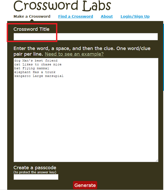 How to use Crossword Labs (tutorial)