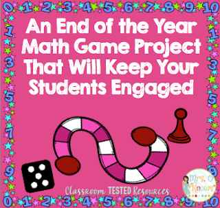 Keeping Students Engaged in Math: A Fun End of the Year Project ...