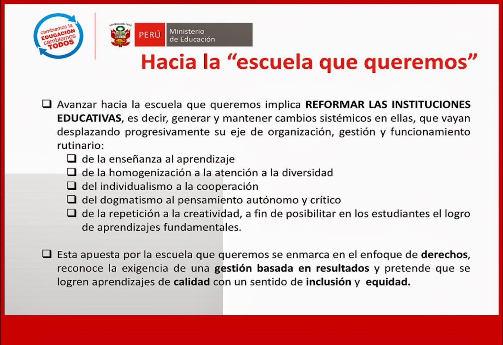 Prof. ROSA MARÍA: LA ESCUELA QUE QUEREMOS