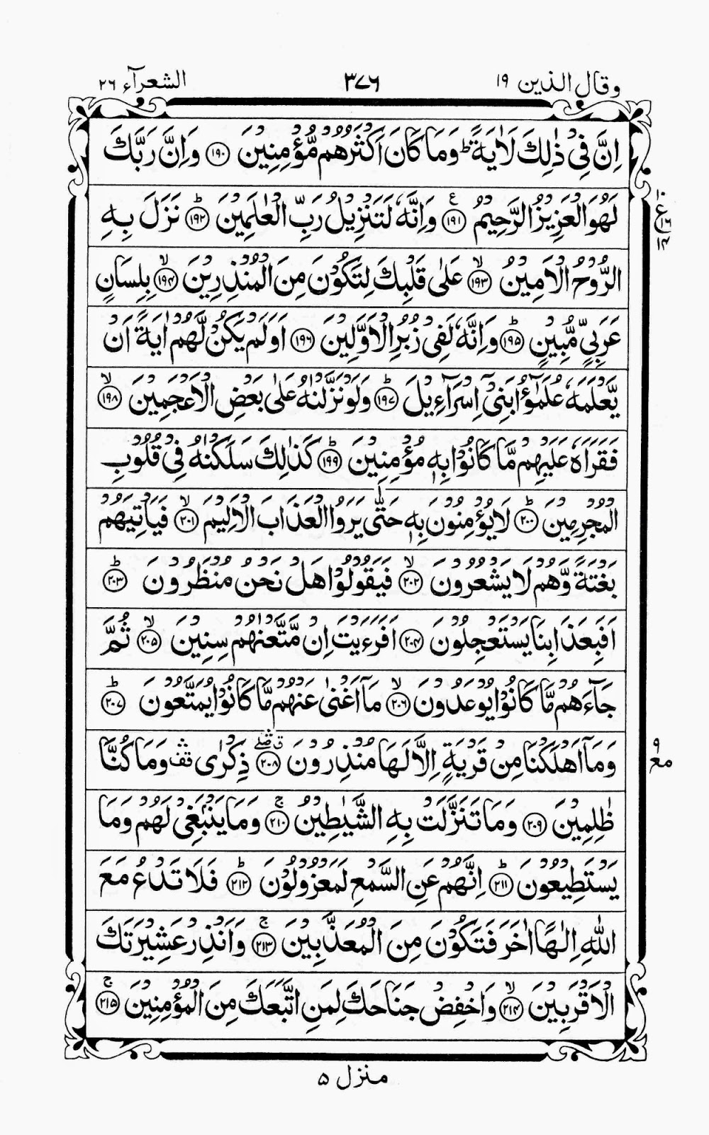 Online Islamic Book: Hafezi Quran Sharif : Para 19
